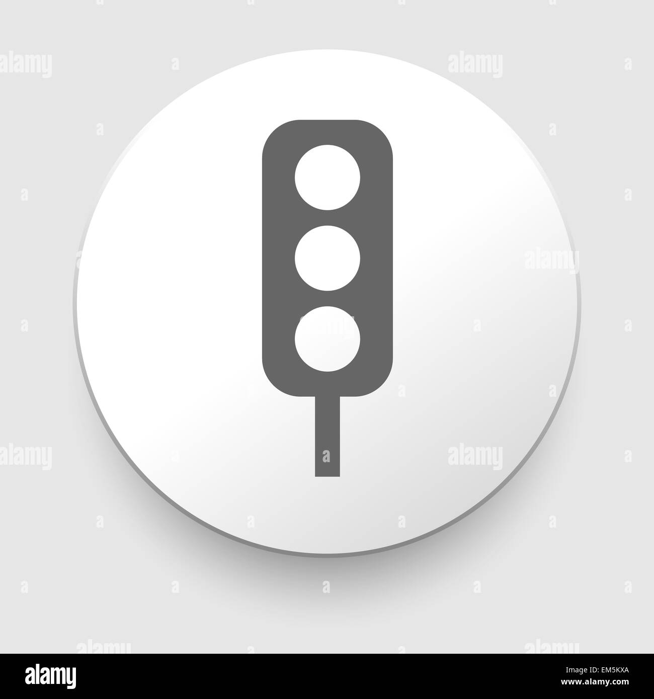 Traffic light signal - Vector icon Stock Photo - Alamy