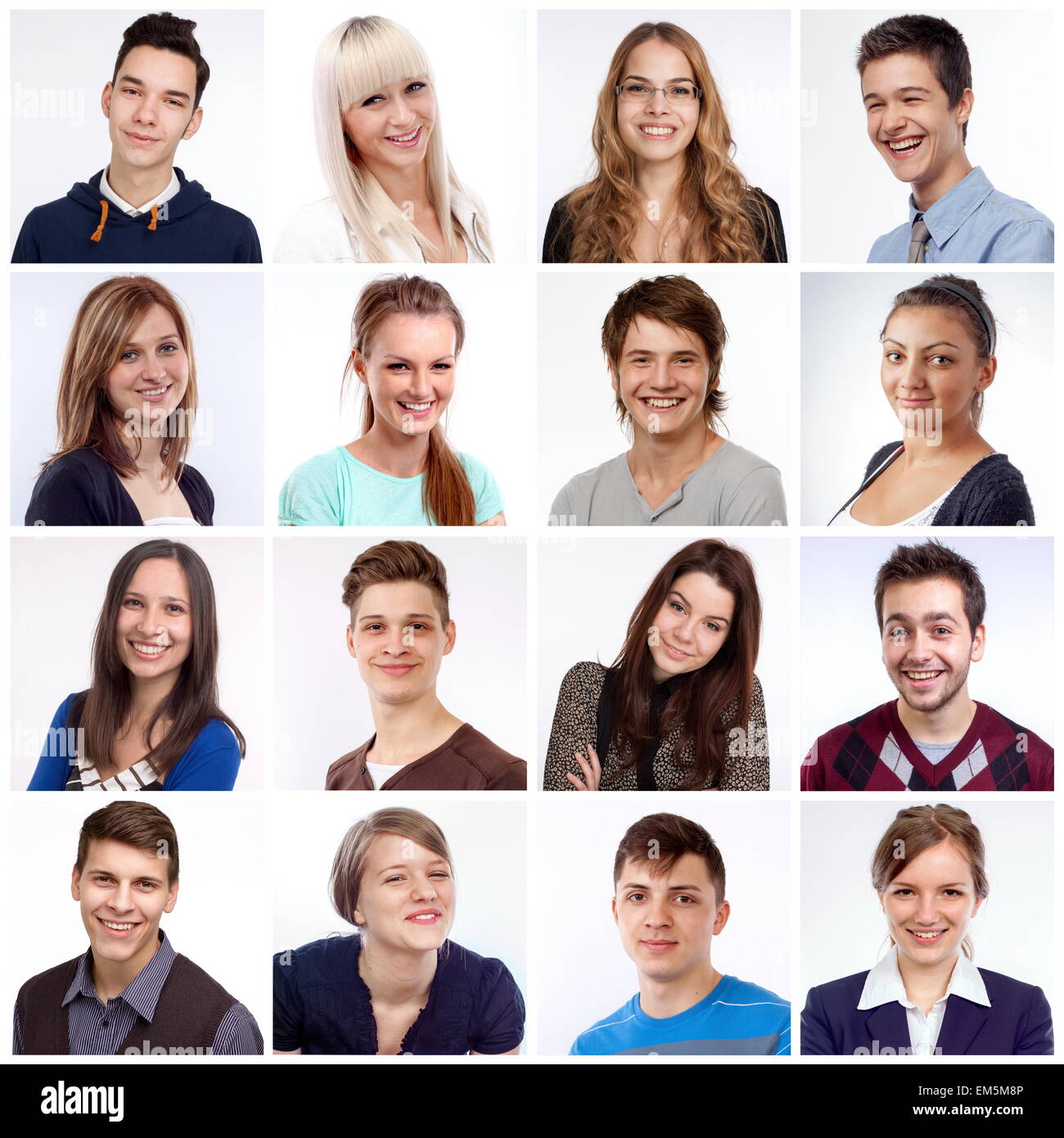Business people faces mosaic hi-res stock photography and images - Alamy