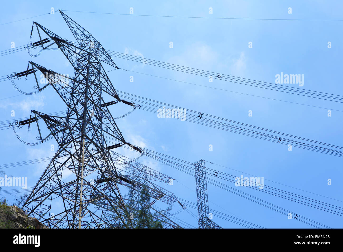Power distribution tower Stock Photo - Alamy