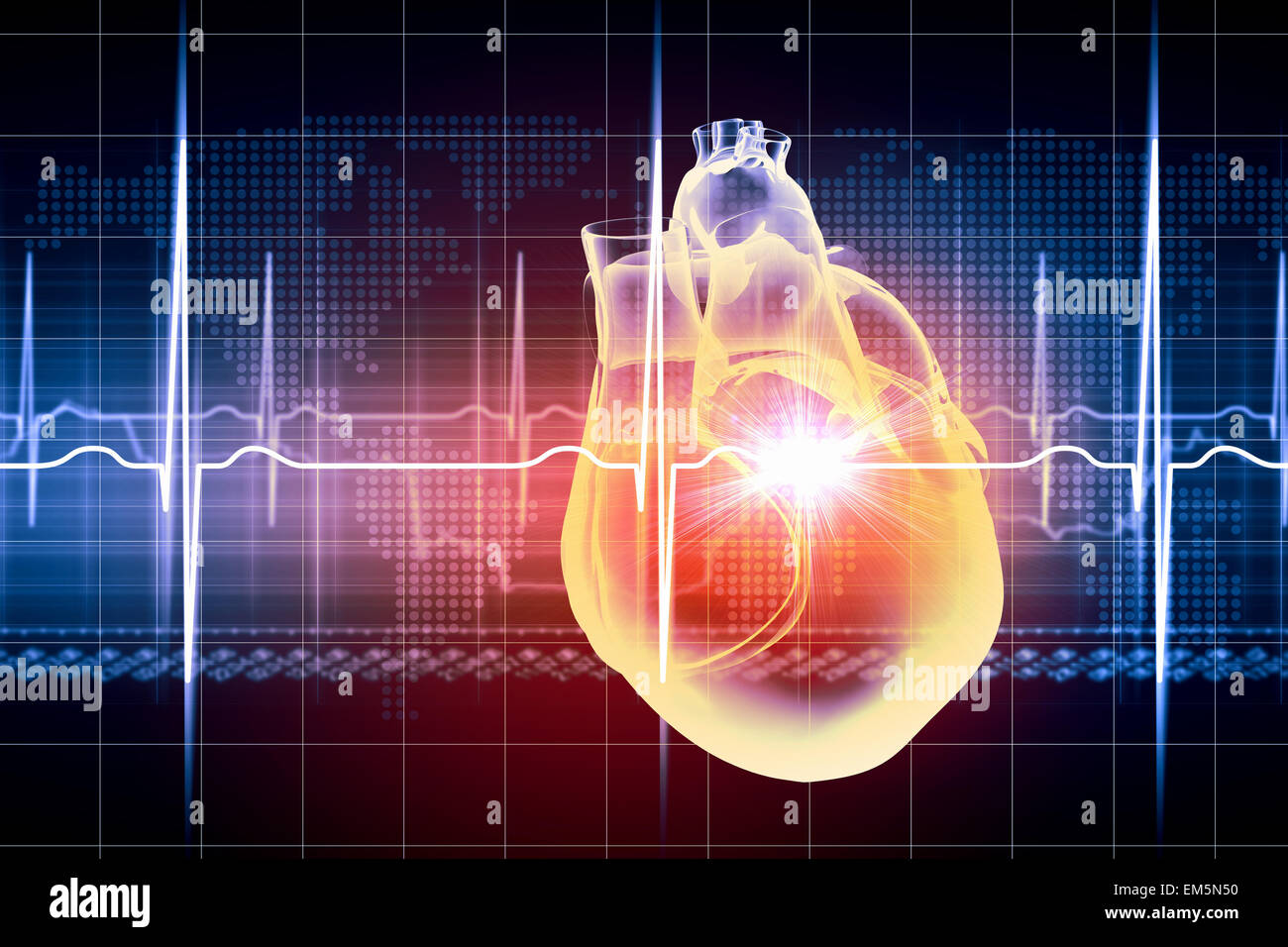 Human heart beats Stock Photo - Alamy