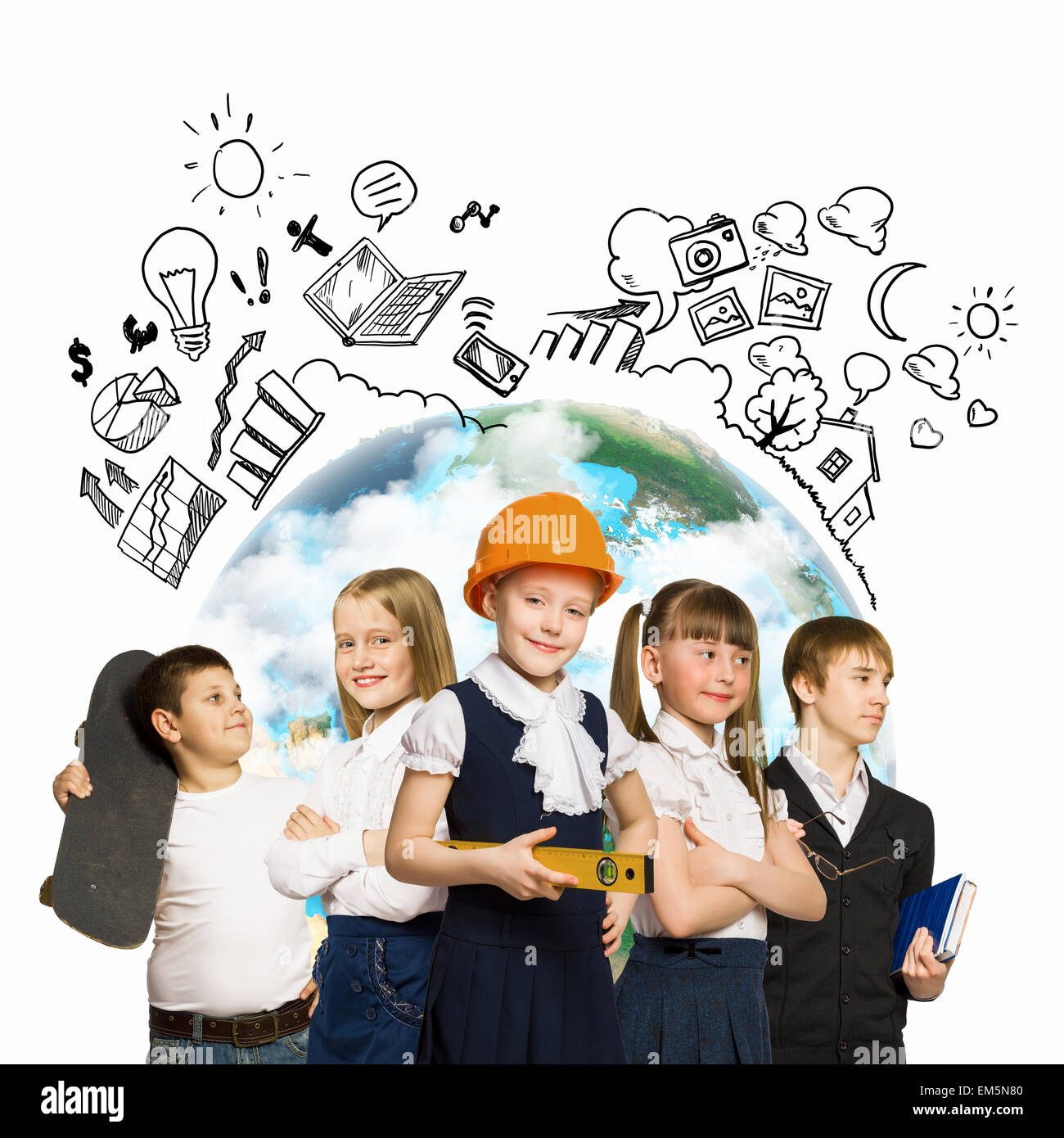 Group of kids Stock Photo - Alamy