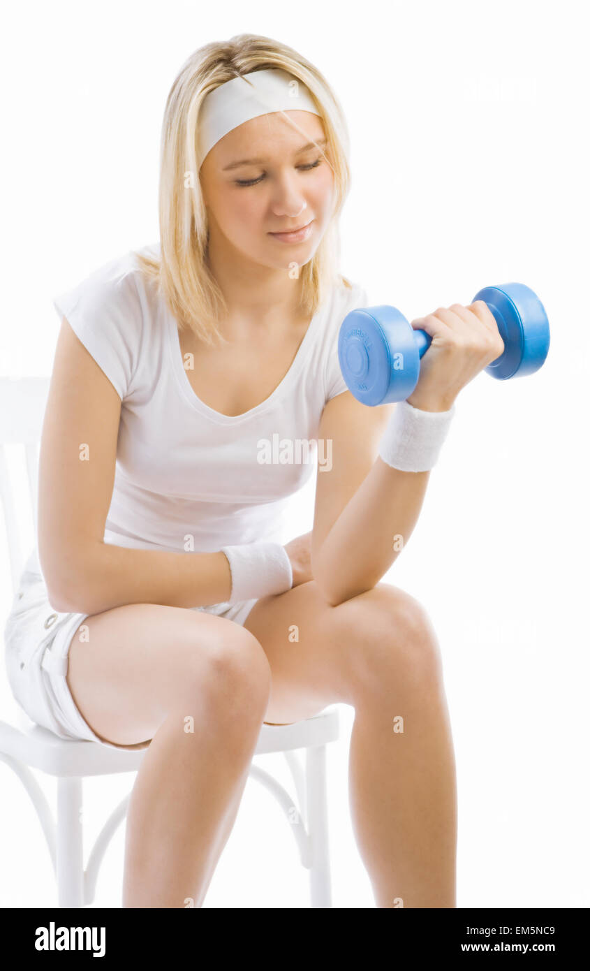 a young girl training Stock Photo - Alamy