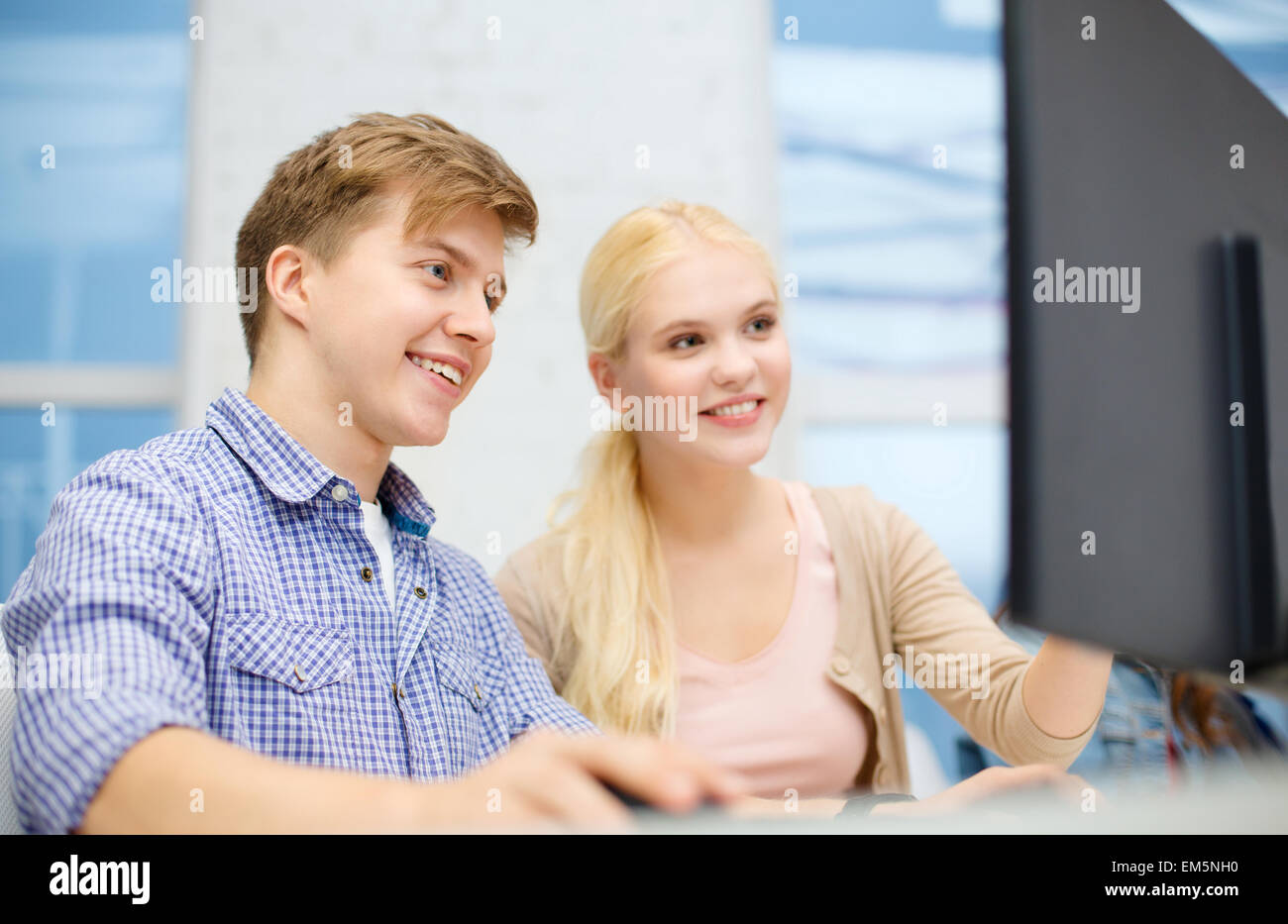 Boy girl study class hi-res stock photography and images - Alamy