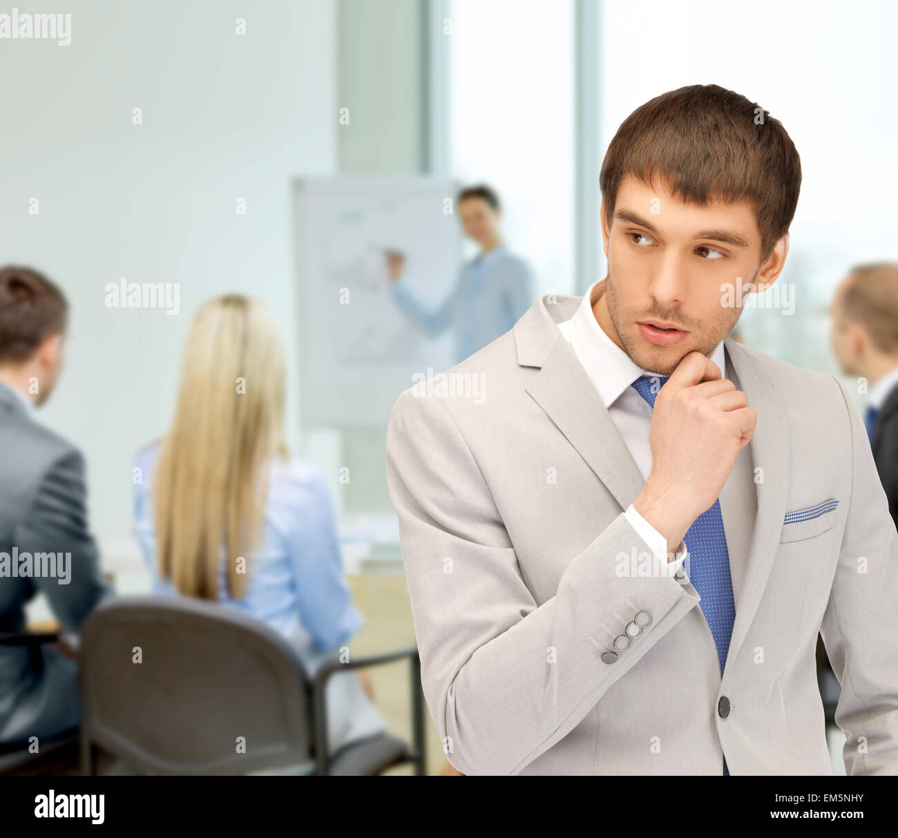 pensive man at office Stock Photo - Alamy pensive man at office Stock Photo - Alamy