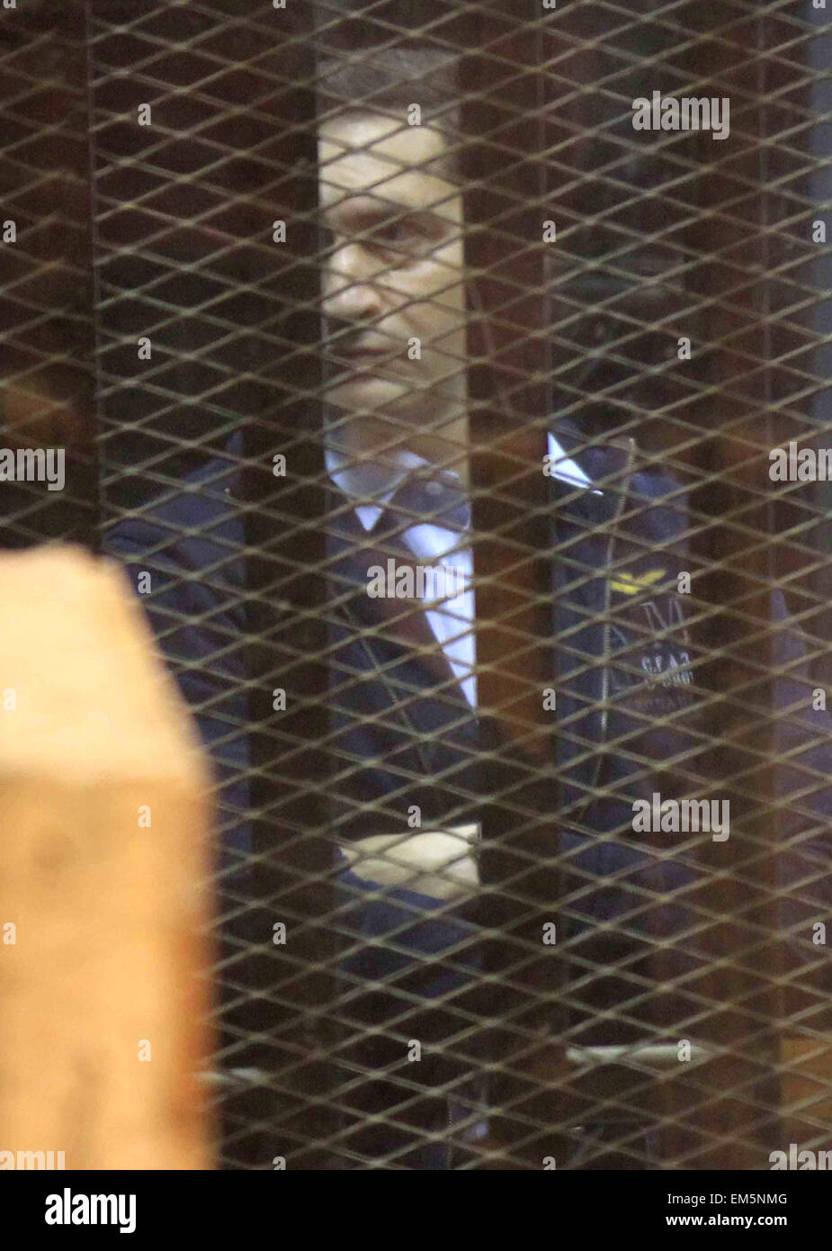 Cairo, Egypt. 16th Apr, 2015. Alaa Mubarak, the son of former former ...