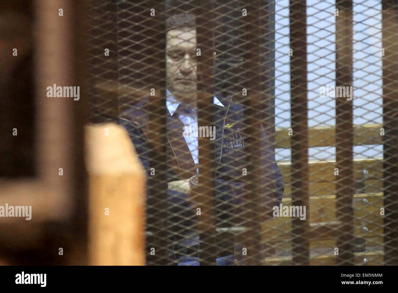 Cairo, Egypt. 16th Apr, 2015. Alaa Mubarak, the son of former former ...