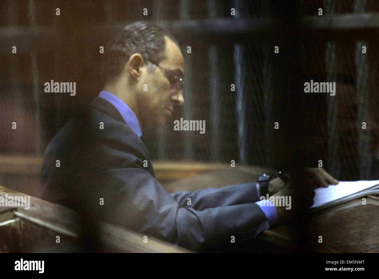 Cairo, Egypt. 16th Apr, 2015. Gamal Mubarak, the son of former former ...