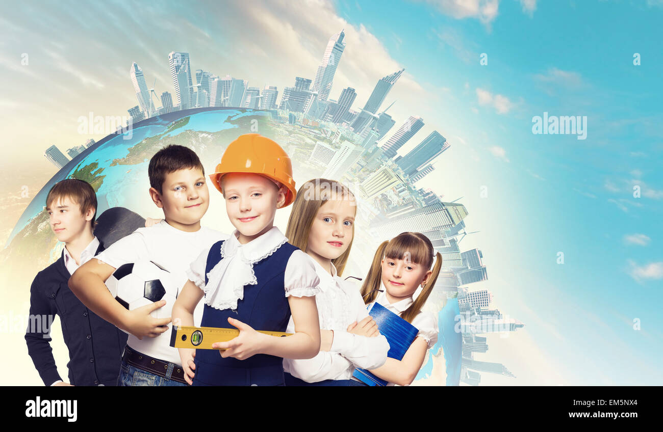 Group of kids Stock Photo - Alamy