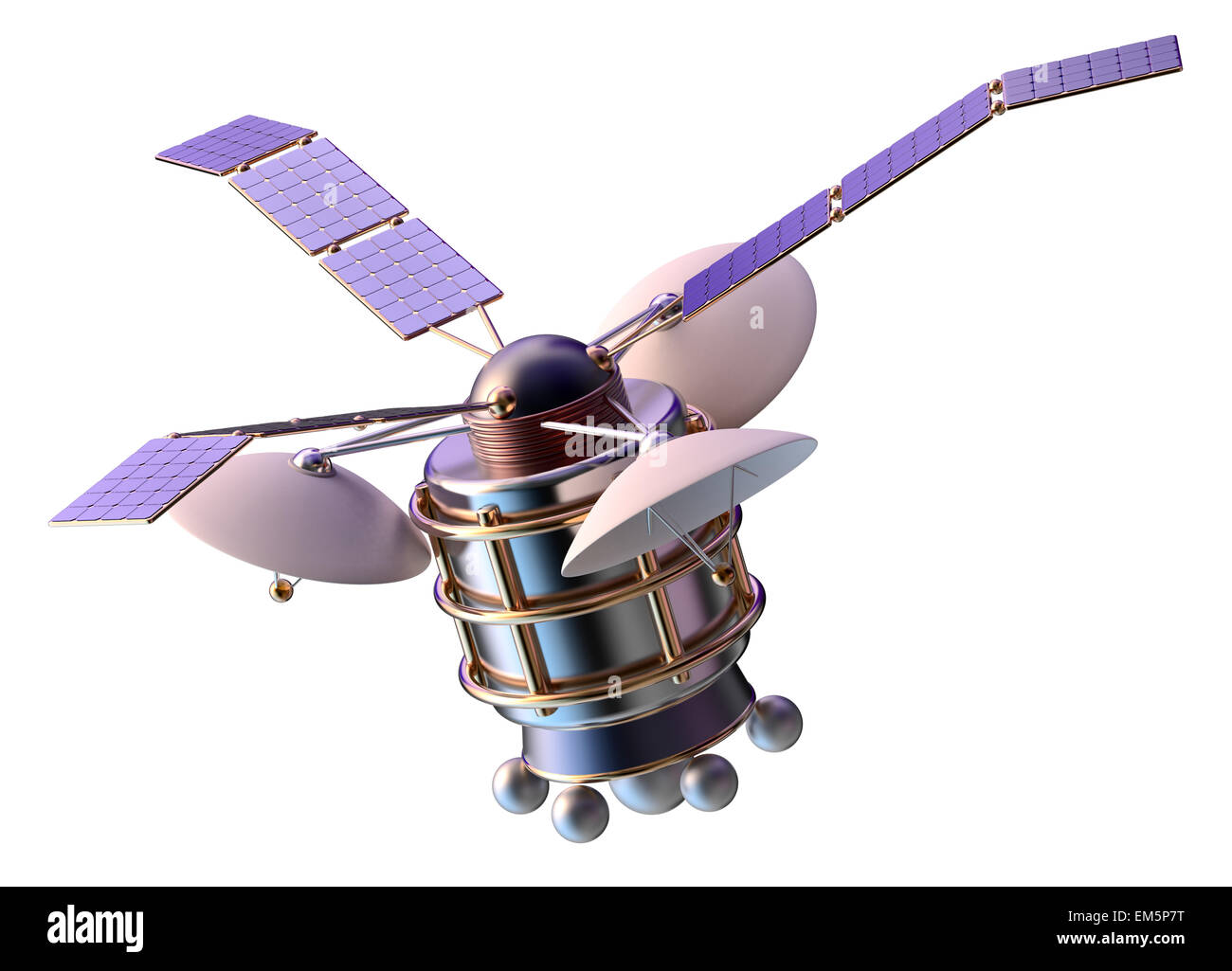 3D model of an artificial satellite of the Earth Stock Photo - Alamy