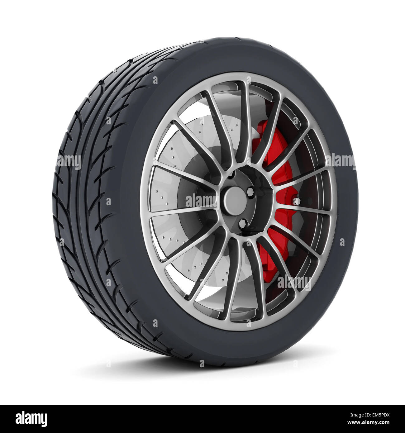 Black sport wheels Stock Photo - Alamy