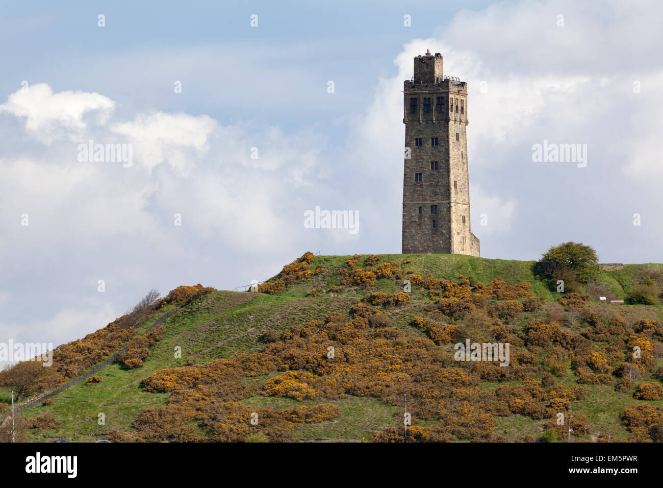 UK, West Yorkshire, Victoria Tower at Castle Hill Stock Photo - Alamy