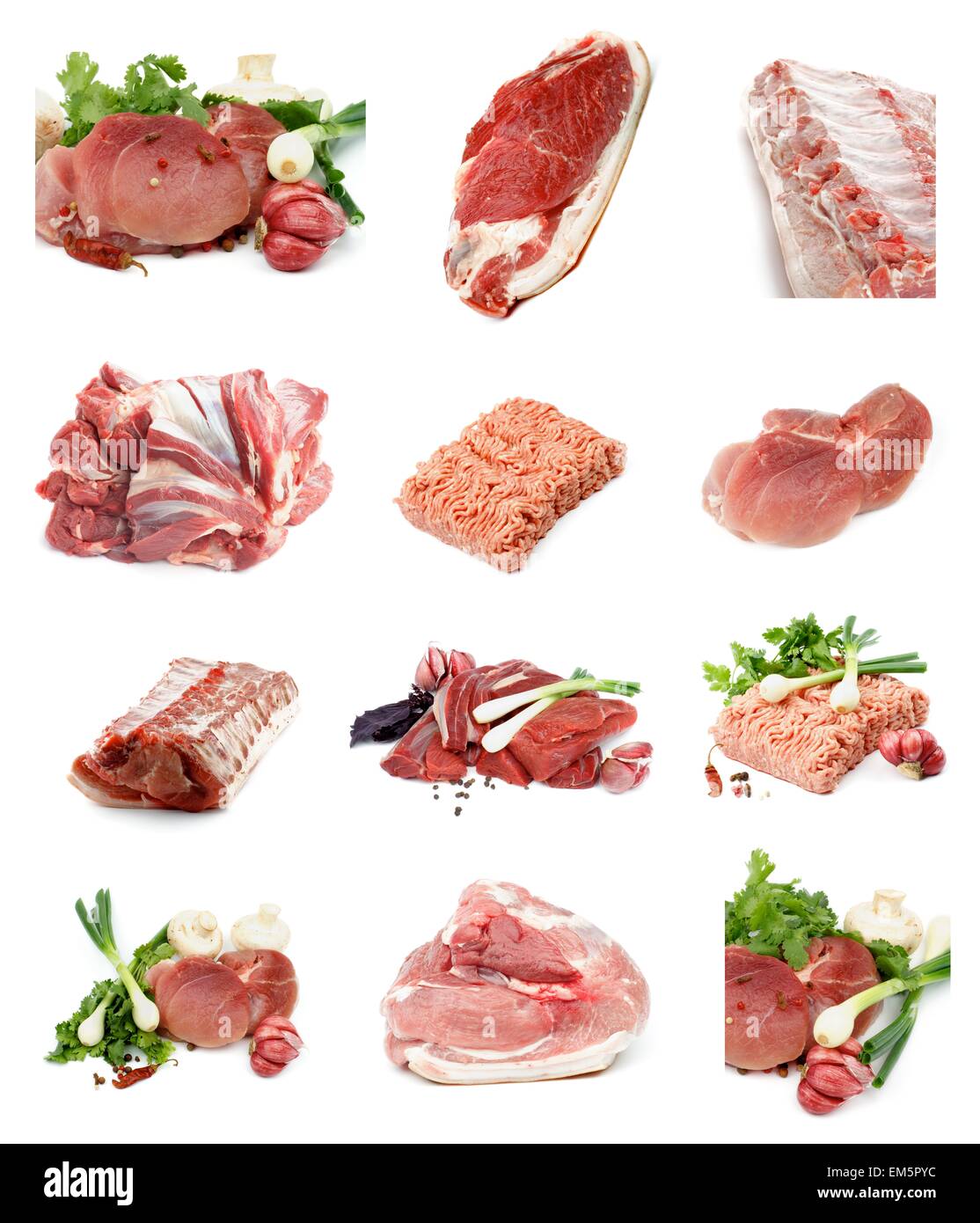 Collection of Raw Meat Stock Photo - Alamy