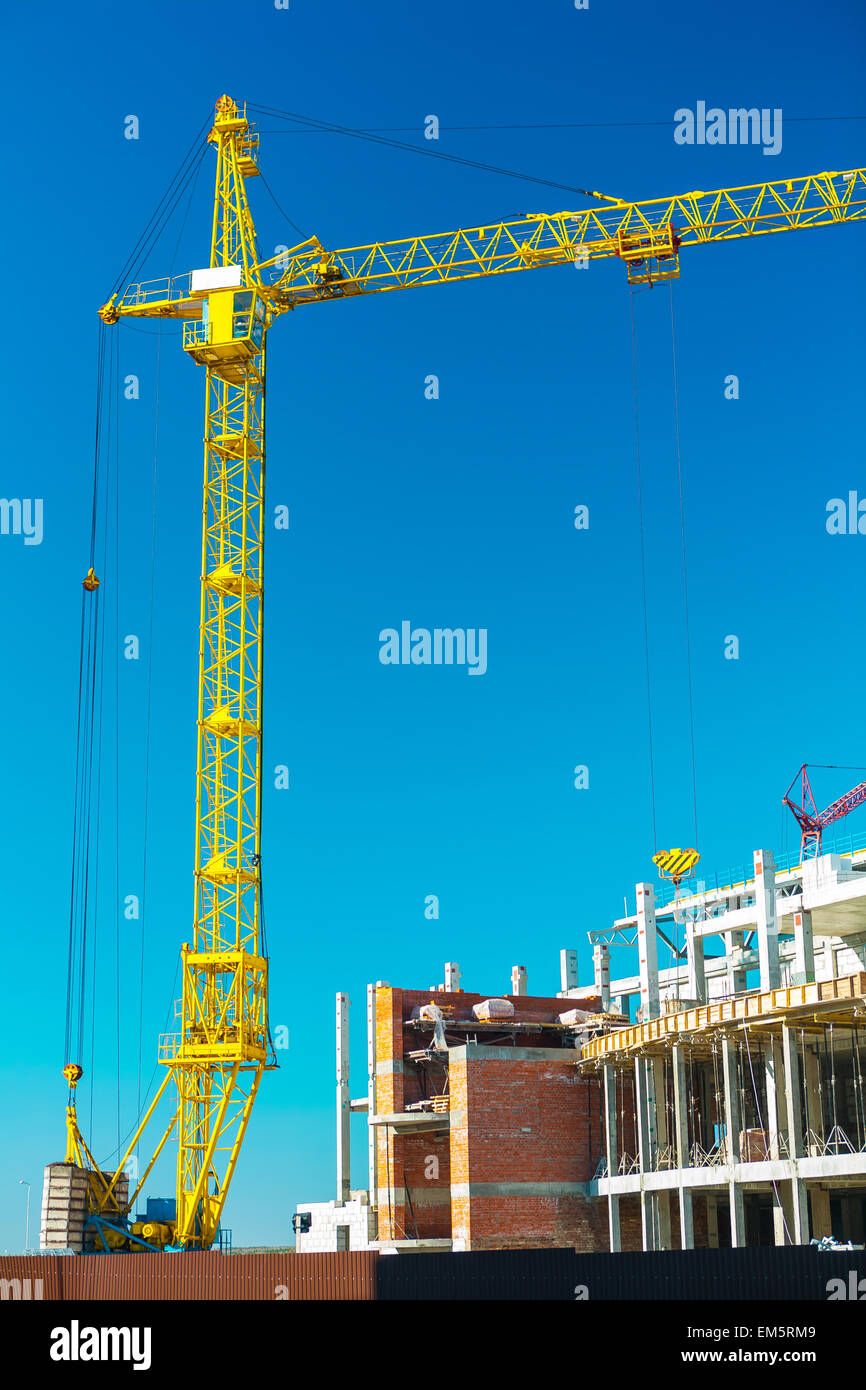 construction crane in work Stock Photo - Alamy