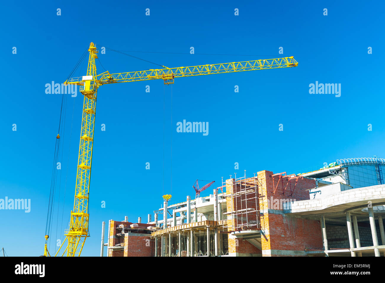 crane on construction site Stock Photo - Alamy