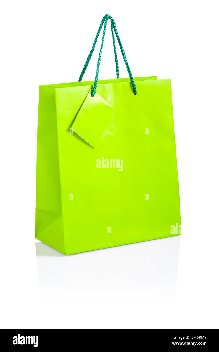 green paper bag Stock Photo - Alamy