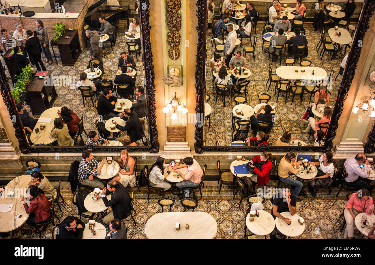 Brazil, Rio De Janeiro, the famous Cafetaria Colombo in the old city ...