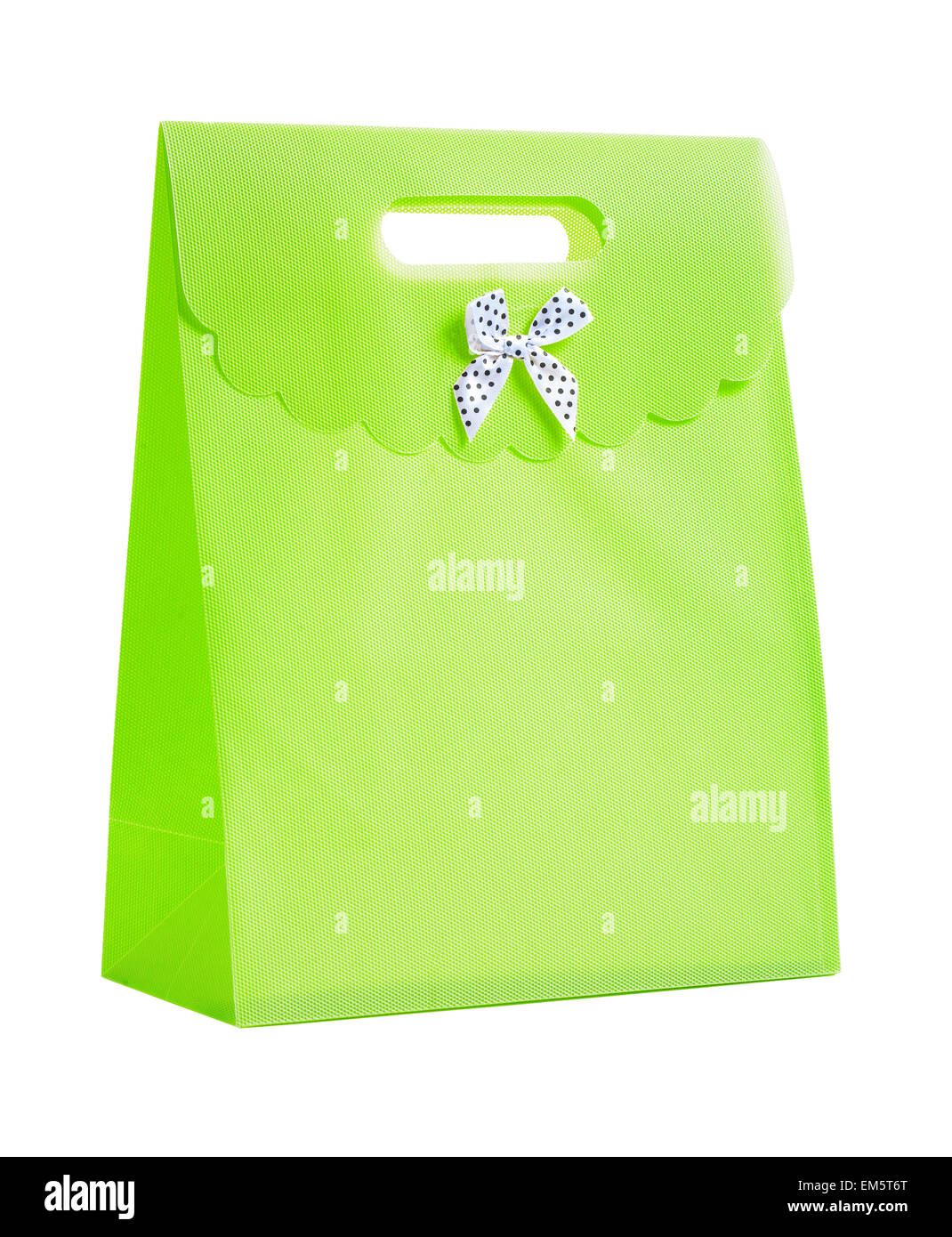 single green paper bag Stock Photo - Alamy