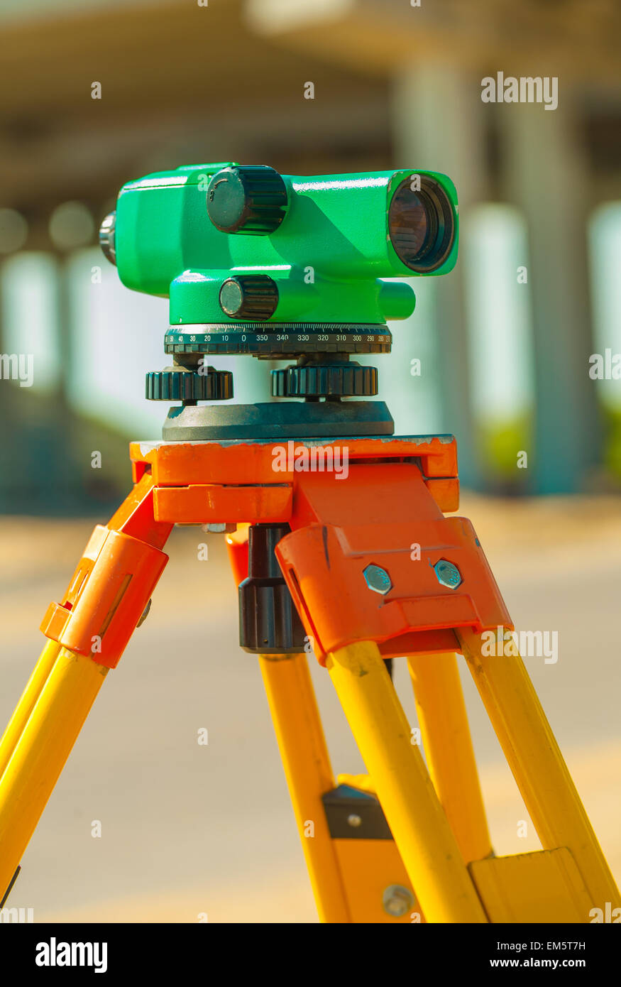 theodolite on construction place close up Stock Photo - Alamy