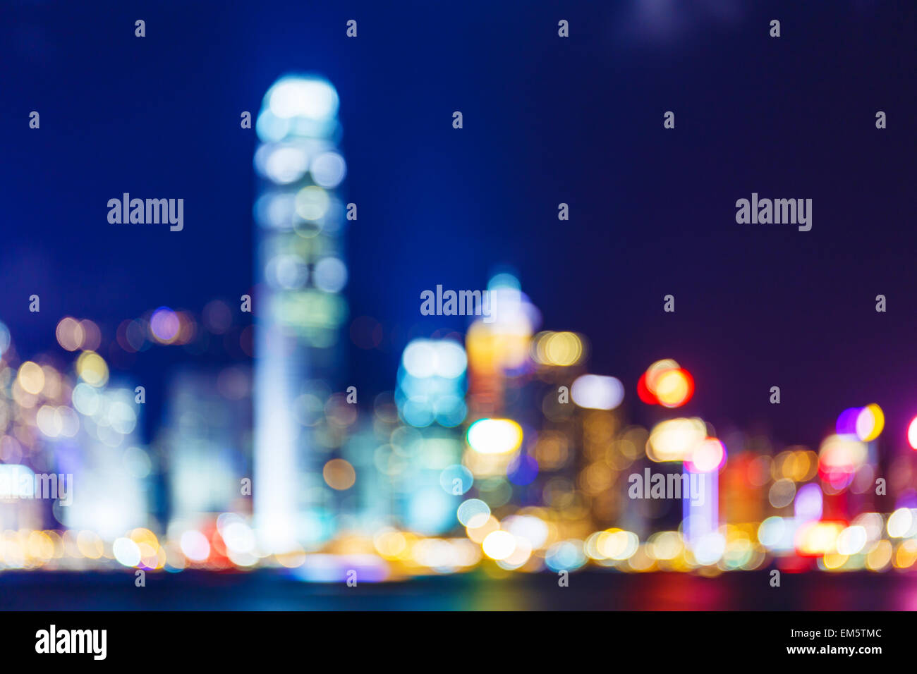 Defocused of cityscape in Hong Kong Stock Photo - Alamy
