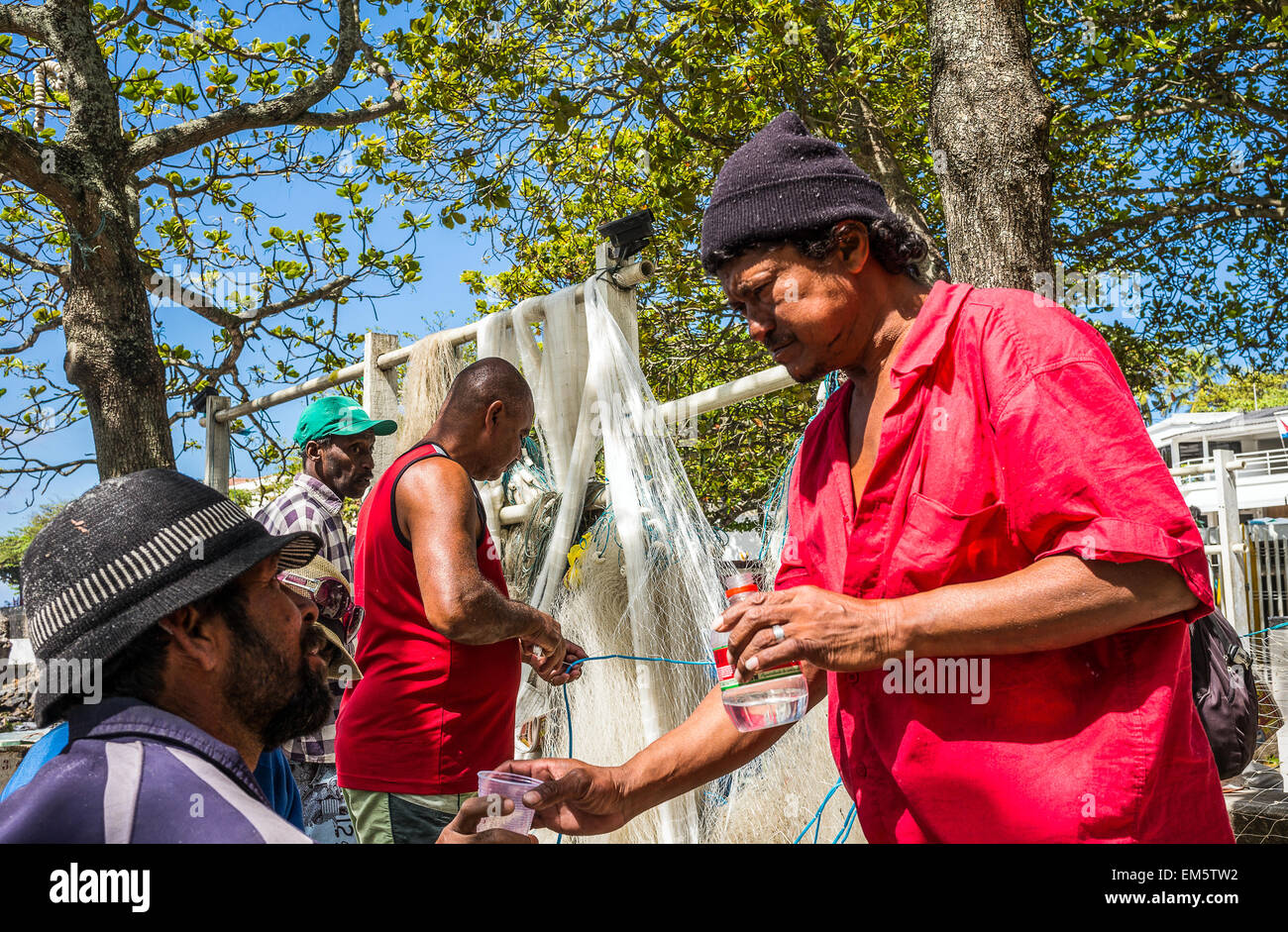 Brazil, Rio De Janeiro, people in the Colonia De Pescadores of ...