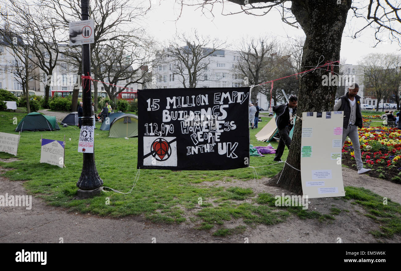 Brighton, Sussex, UK. 16th April, 2015. A protest camp against ...