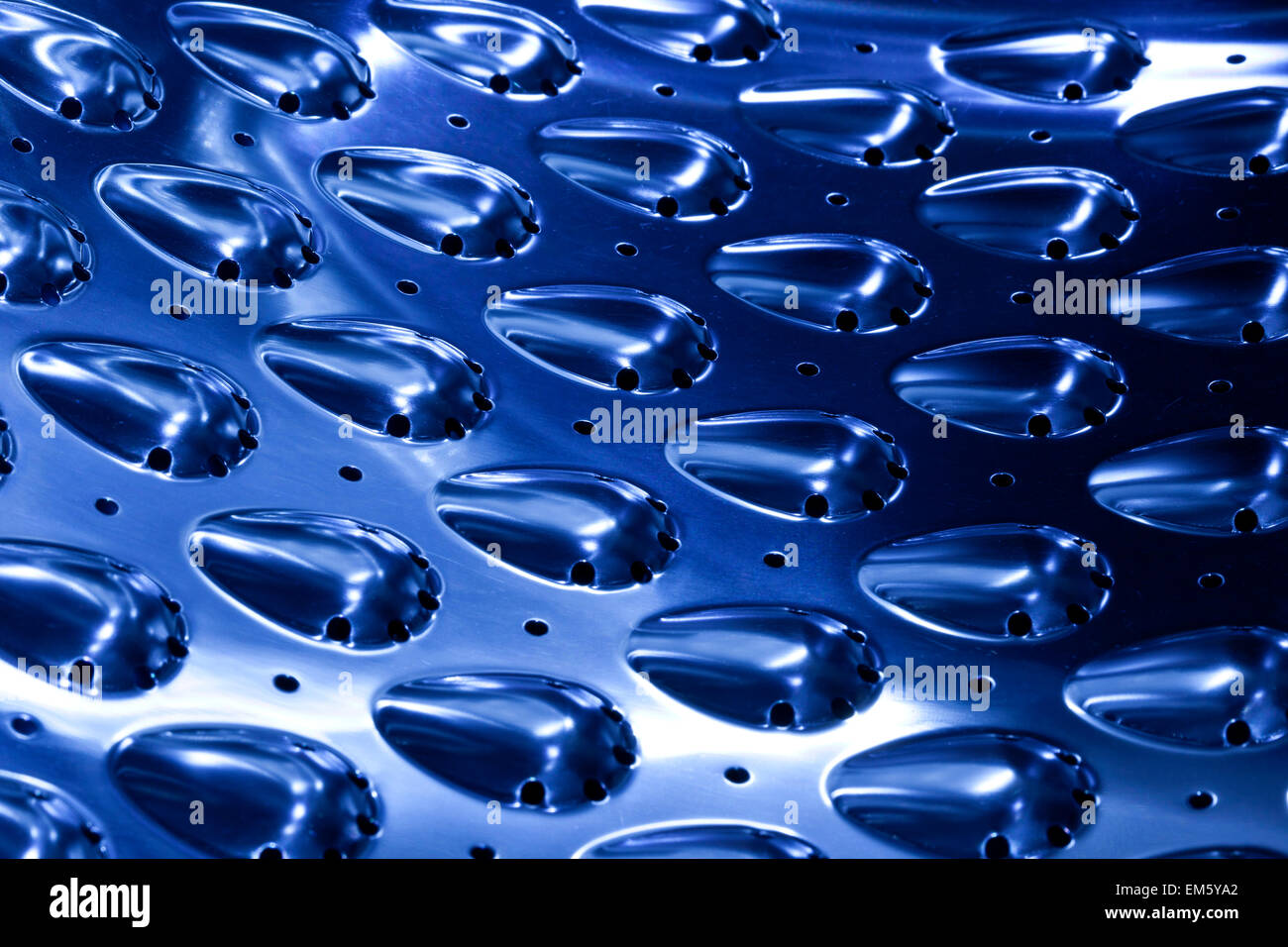 Metal pattern coloured blue Stock Photo - Alamy