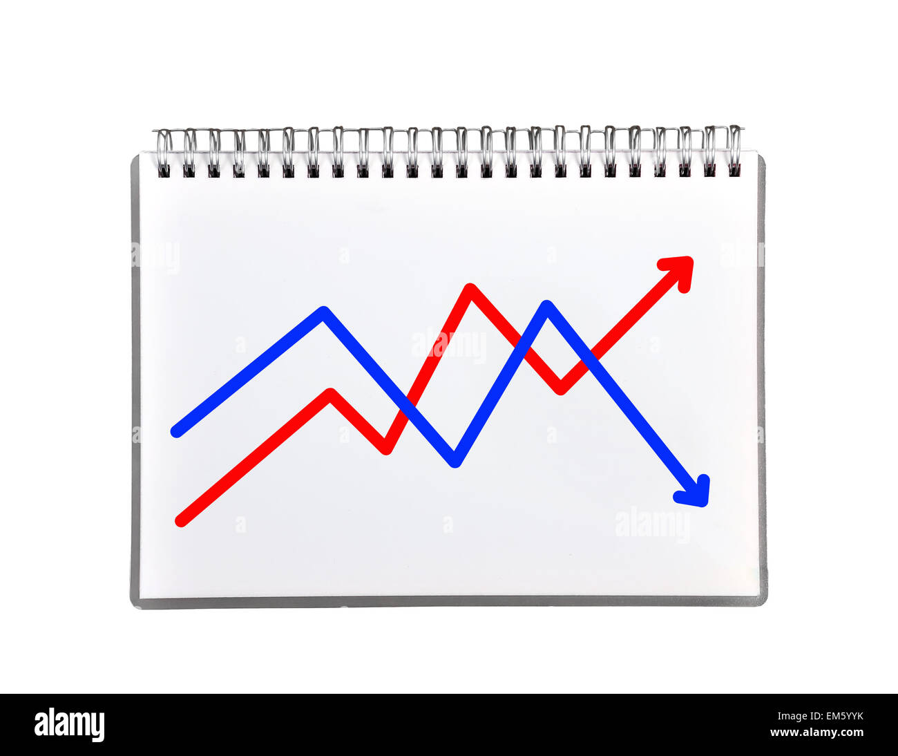 graph in notebook Stock Photo - Alamy