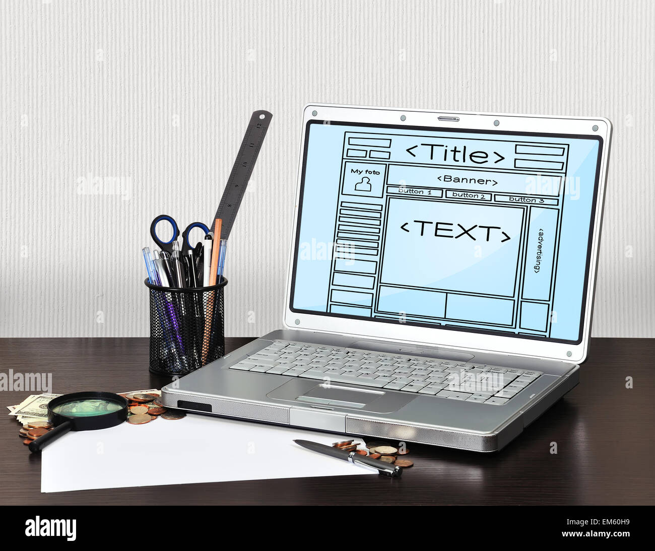 Laptop template hi-res stock photography and images - Alamy