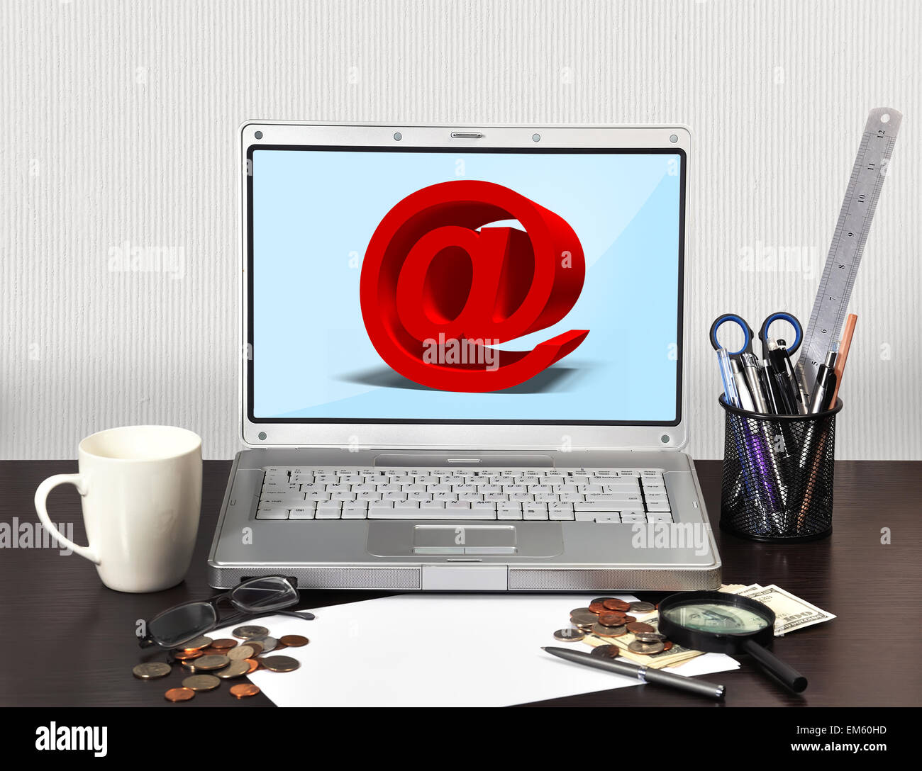 notebook with email Stock Photo - Alamy