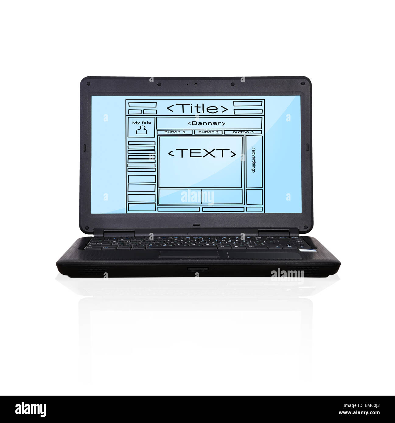 template web page Stock Photo - Alamy