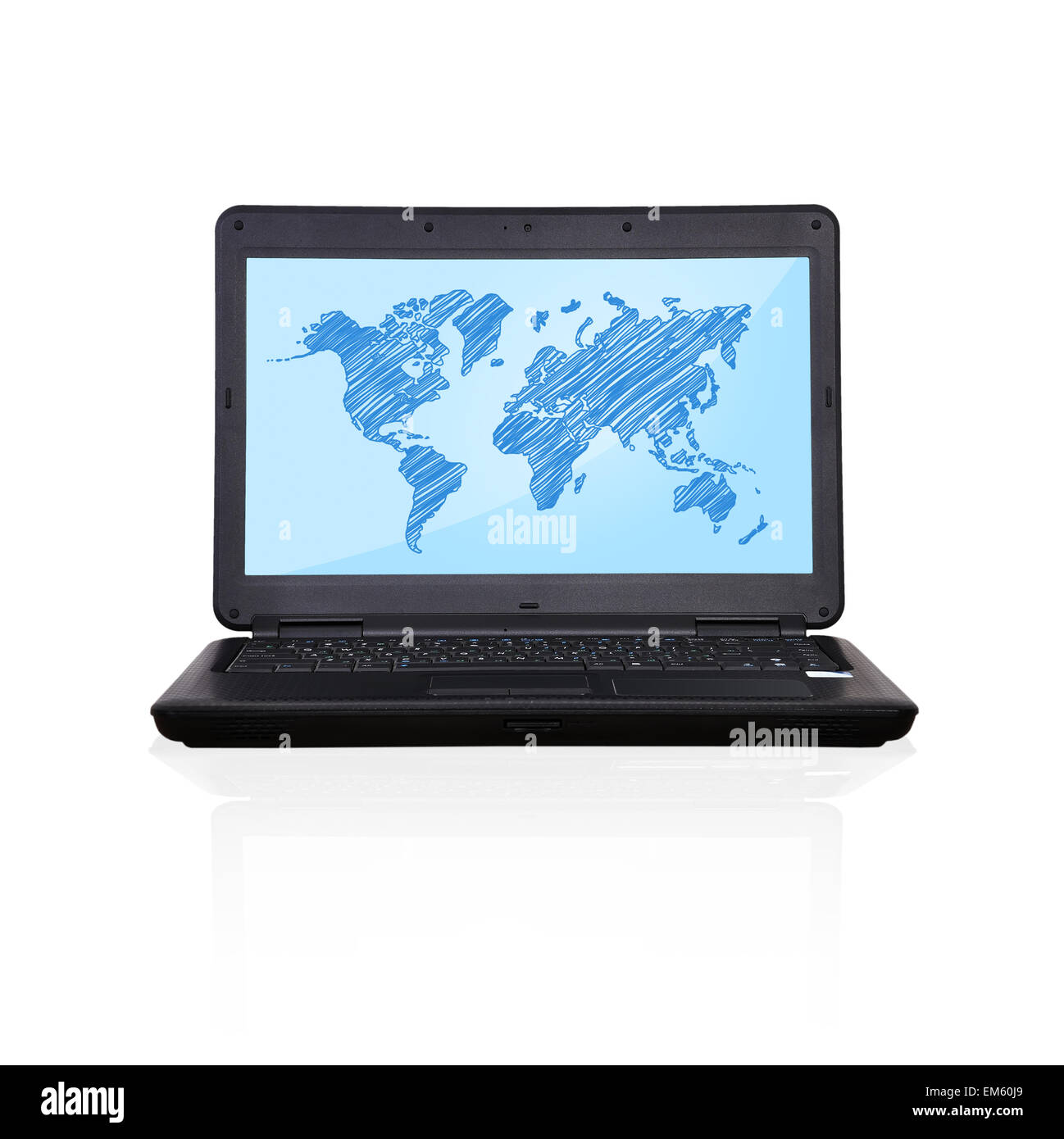 Map on the display Cut Out Stock Images & Pictures - Alamy