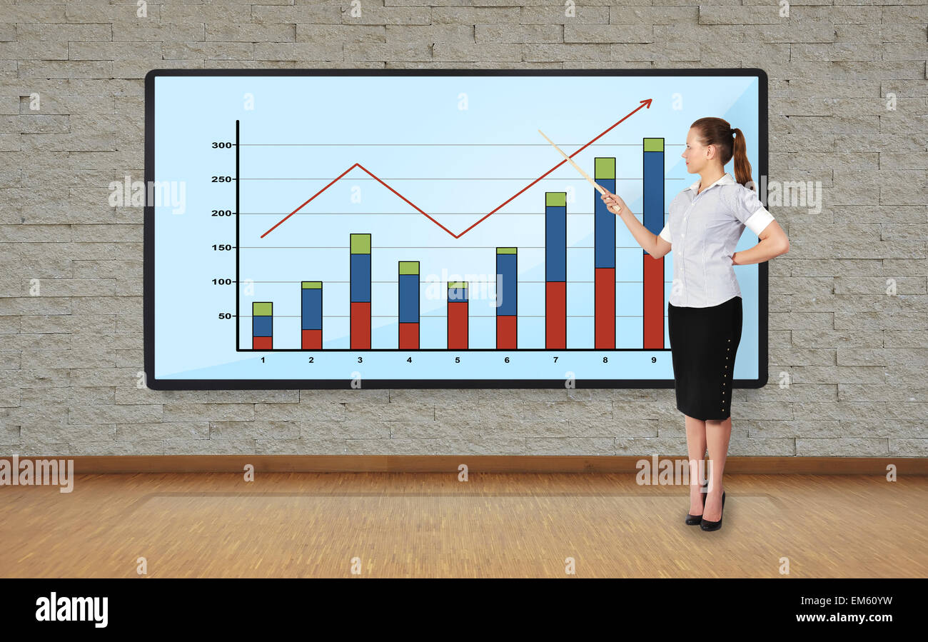 woman pointing at chart Stock Photo - Alamy