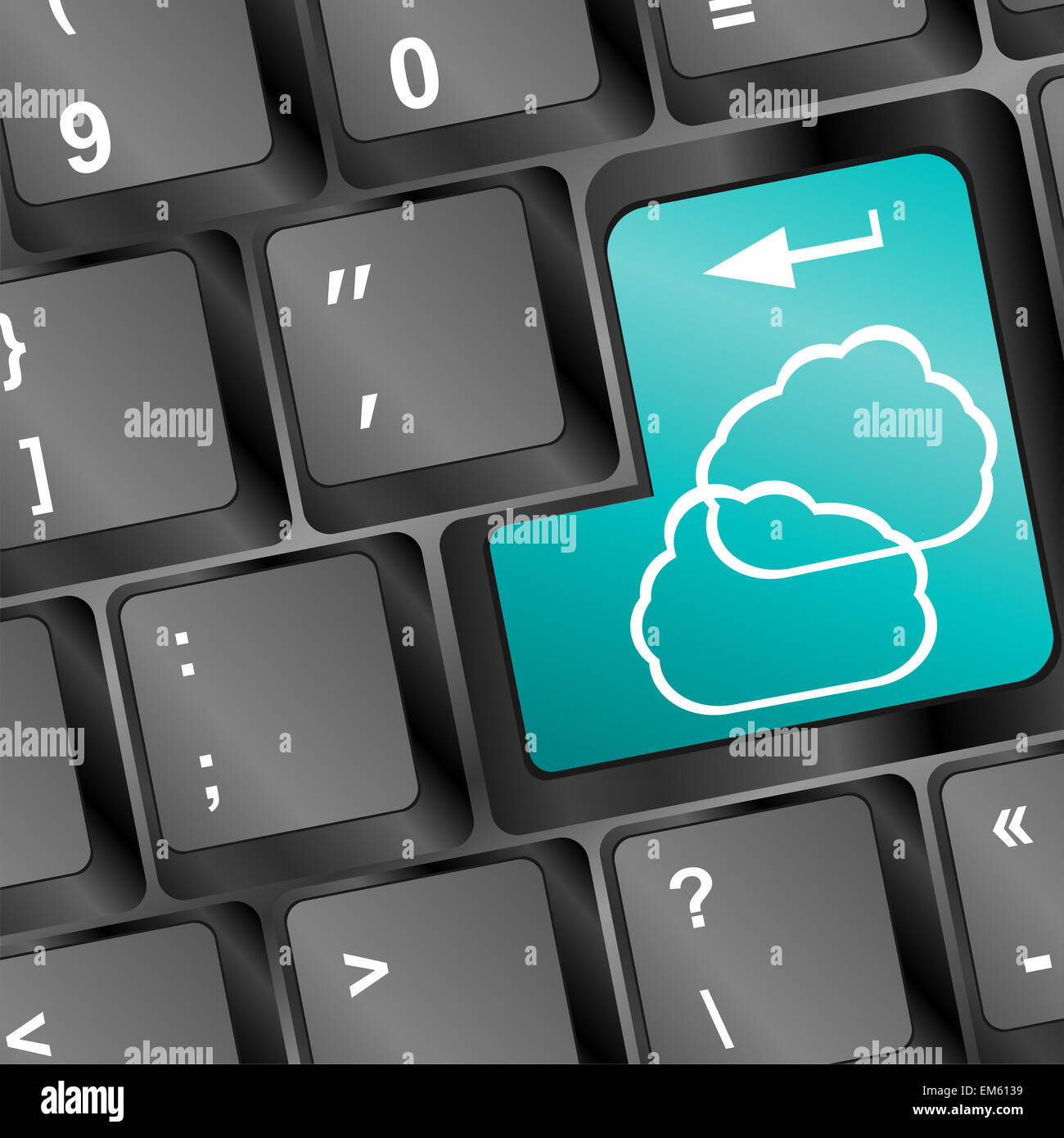 Cloud computing symbol at the computer key Stock Photo - Alamy