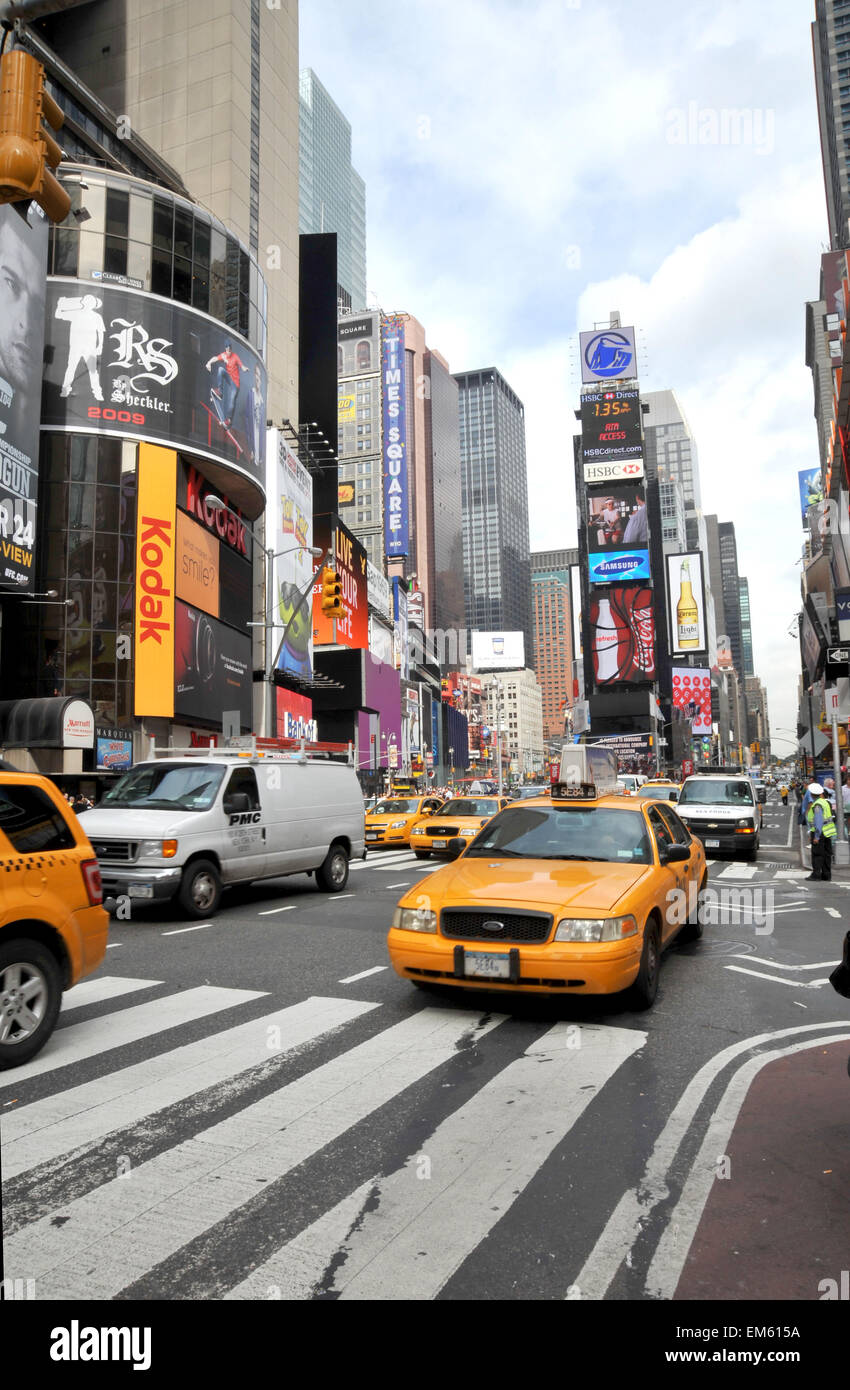 Traffic driving out of Times Square, New York City Stock Photo - Alamy