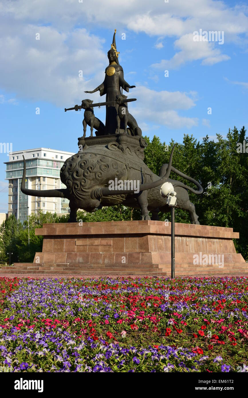 A statue in the streets of Astana, capital of Kazakhstan Stock Photo ...