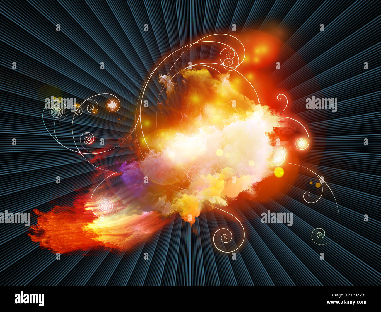 Conceptual Color Burst Stock Photo - Alamy