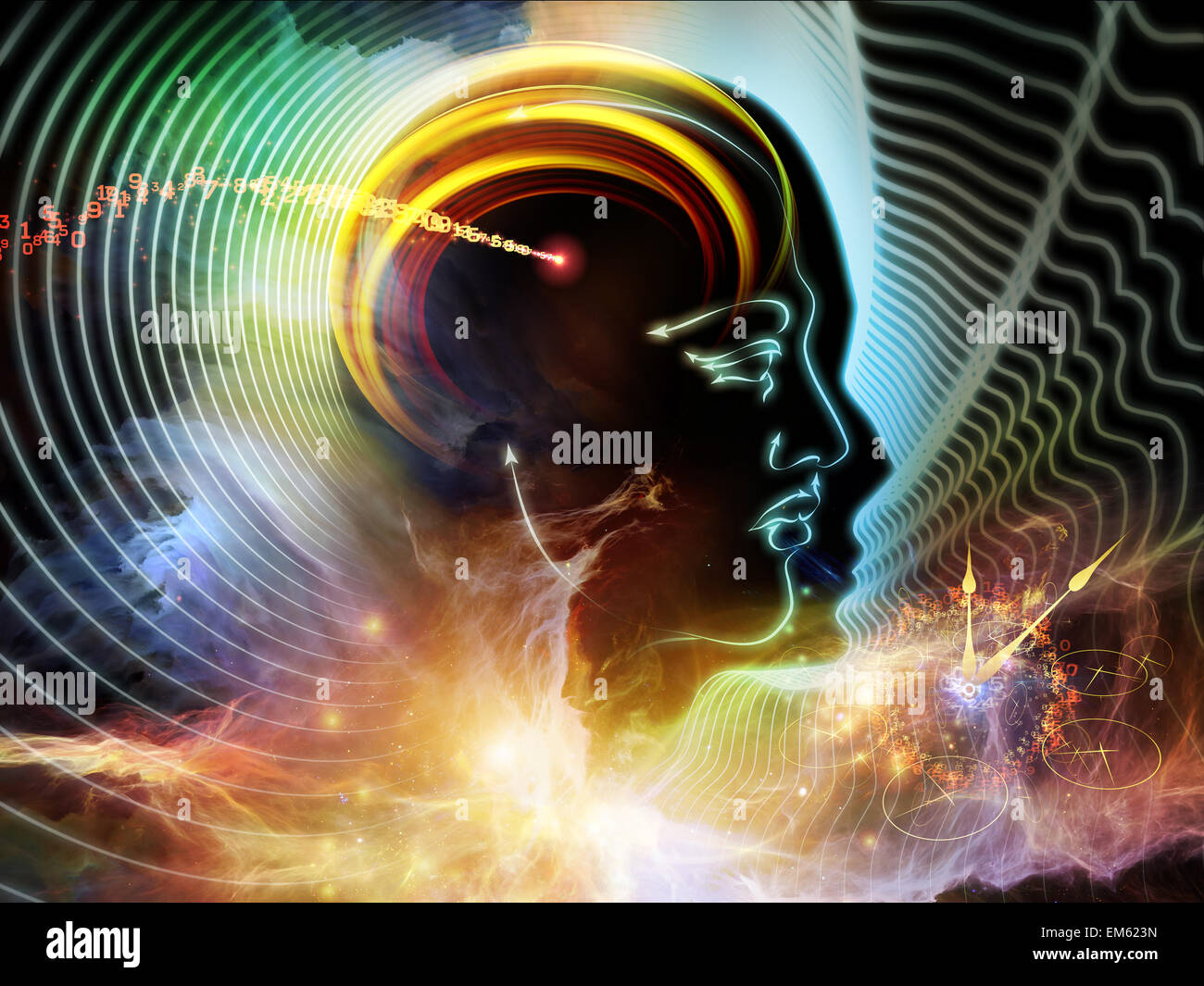 Lights of Human Mind Stock Photo - Alamy