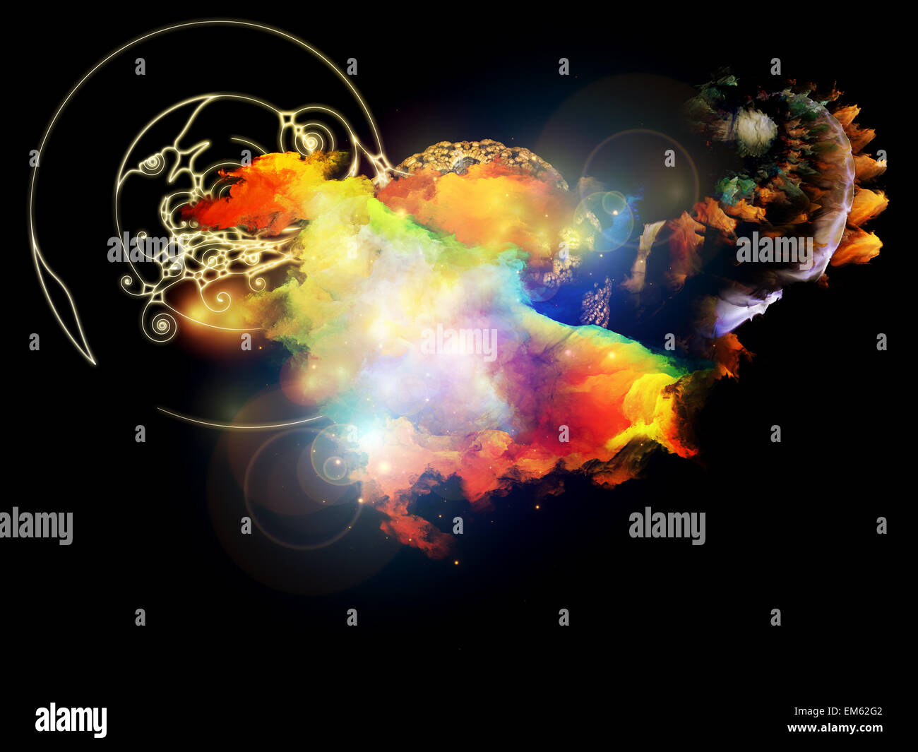 Colorful Design Nebulae Stock Photo - Alamy
