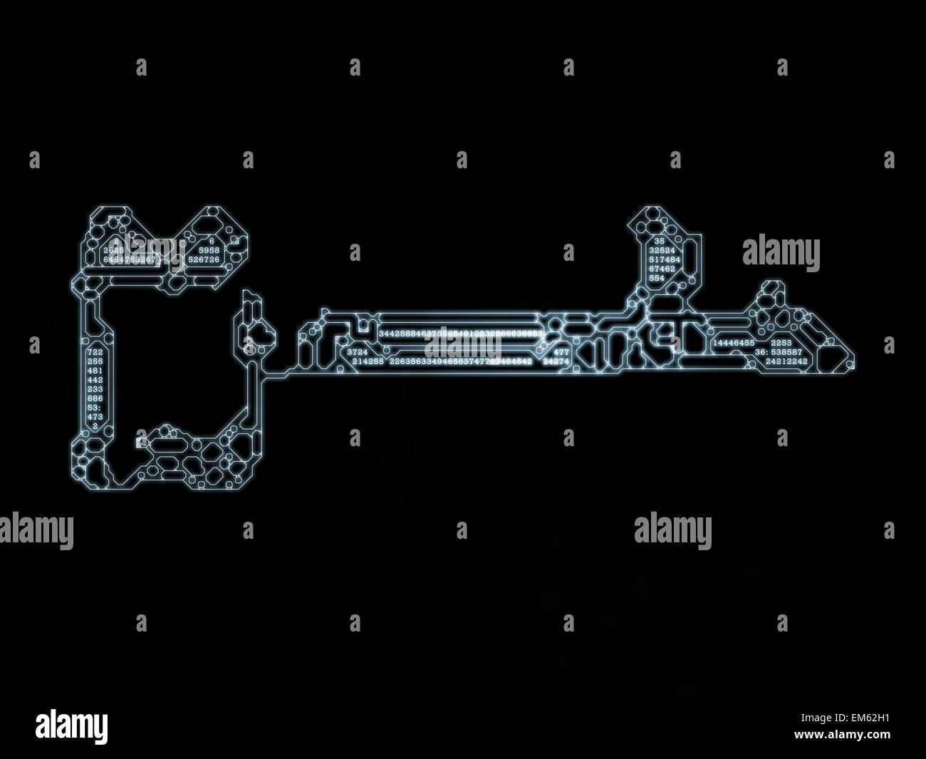 Digital Key Code Stock Photo - Alamy