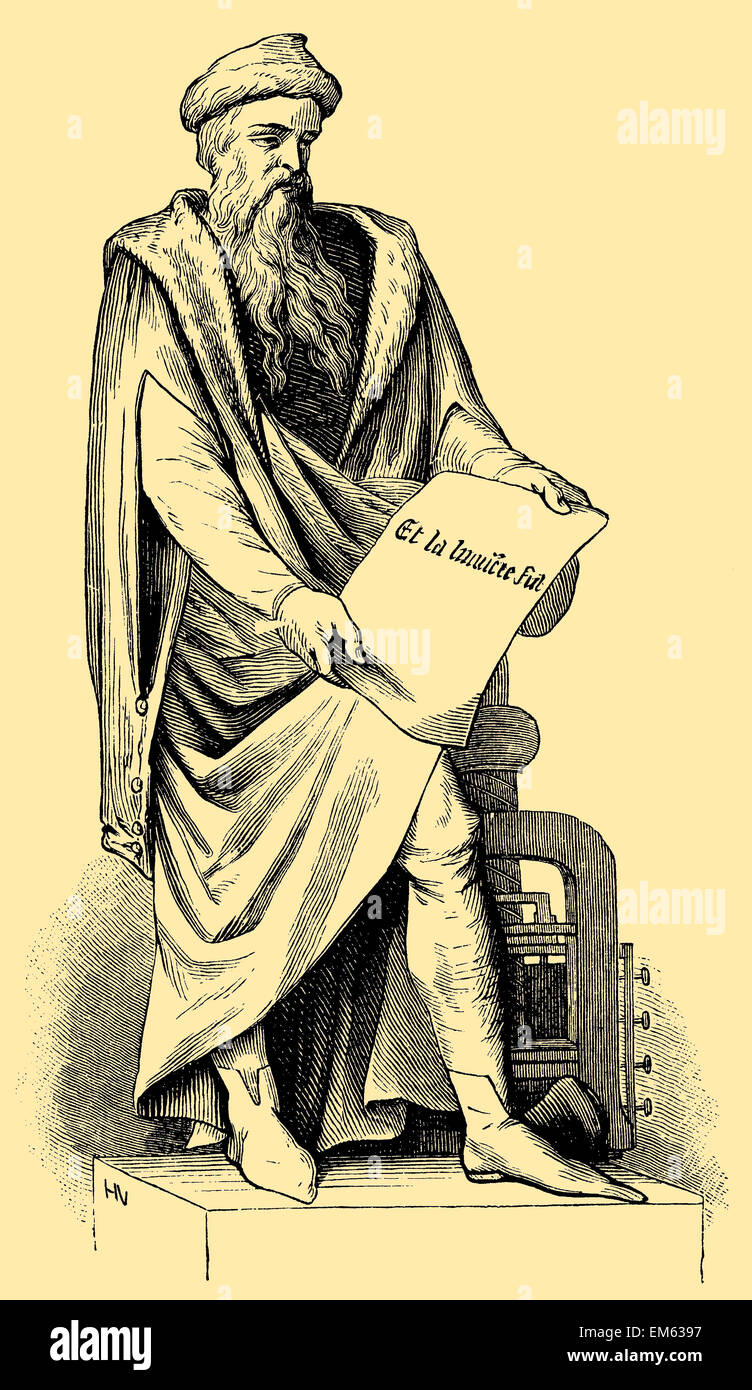 Johannes Gutenberg (c. 1398–1468), inventor of movable type printing ...