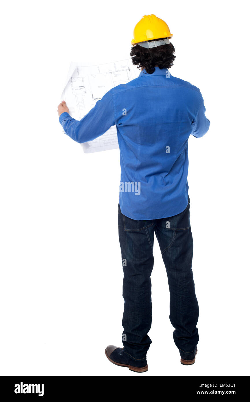 Civil engineer plan construction Cut Out Stock Images & Pictures - Alamy