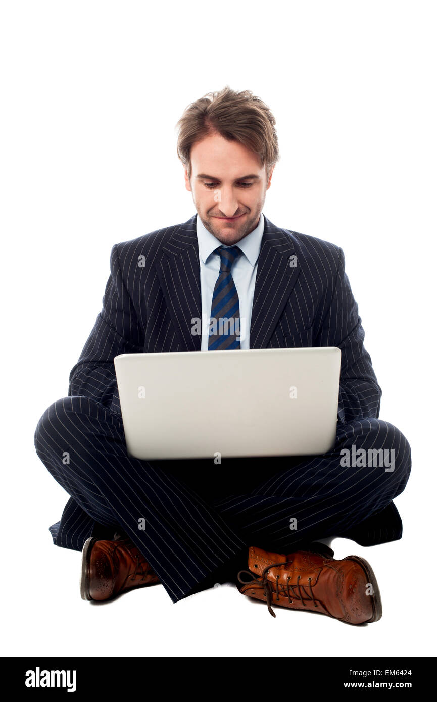 Male executive working on Cut Out Stock Images & Pictures - Alamy