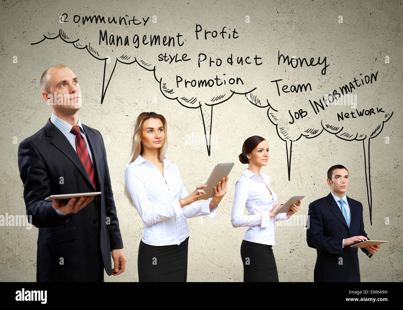 Businesspeople team posing Stock Photo - Alamy