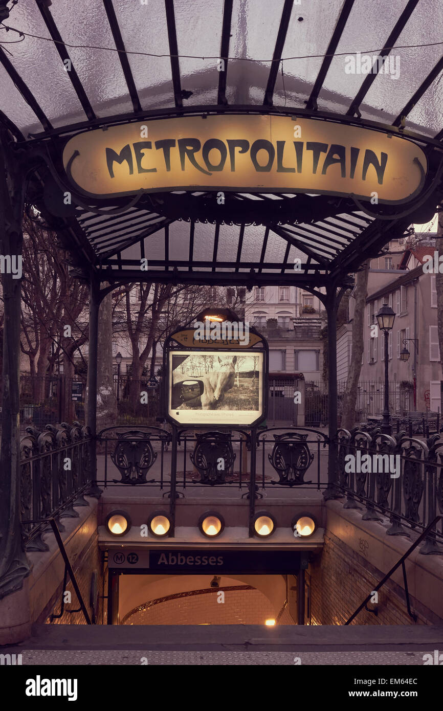 Paris france montmartre signs High Resolution Stock Photography and ...