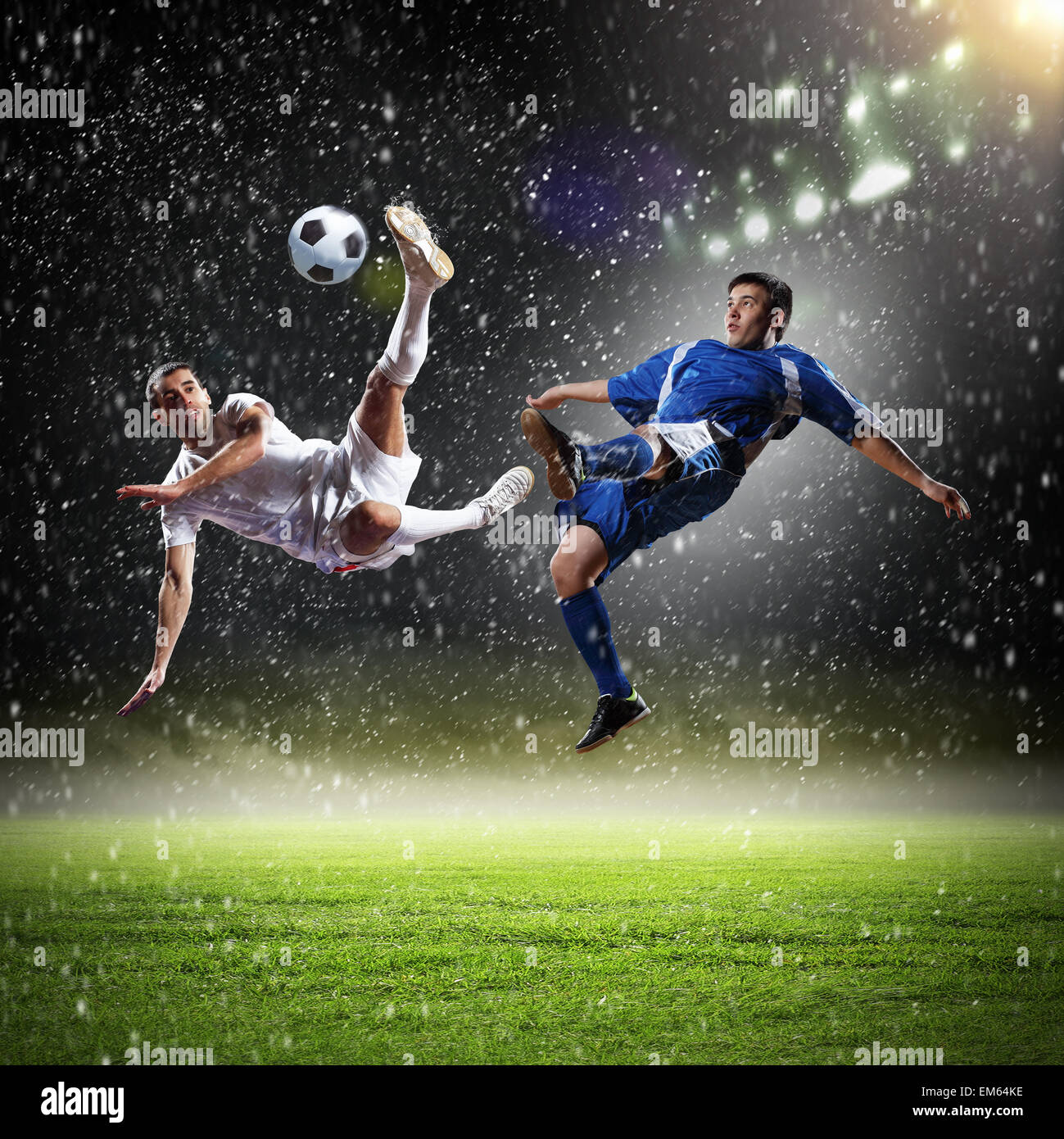 Two football player Stock Photo - Alamy