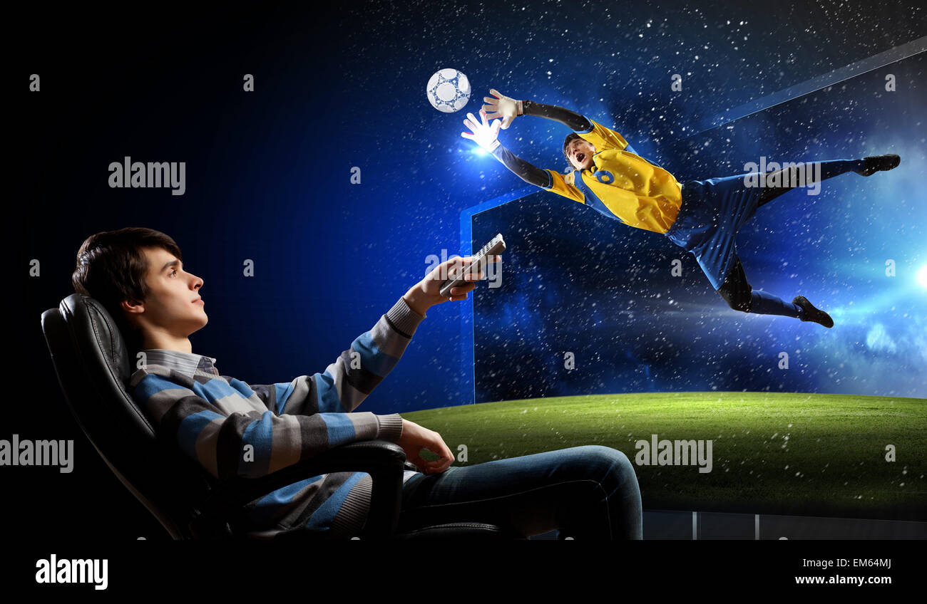 Young football fan Stock Photo - Alamy