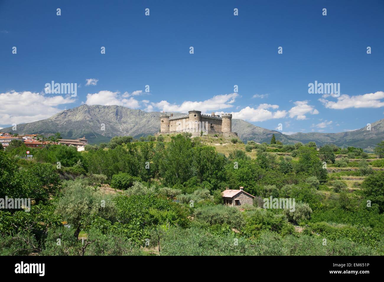 landscape of Mombeltran castle Stock Photo - Alamy