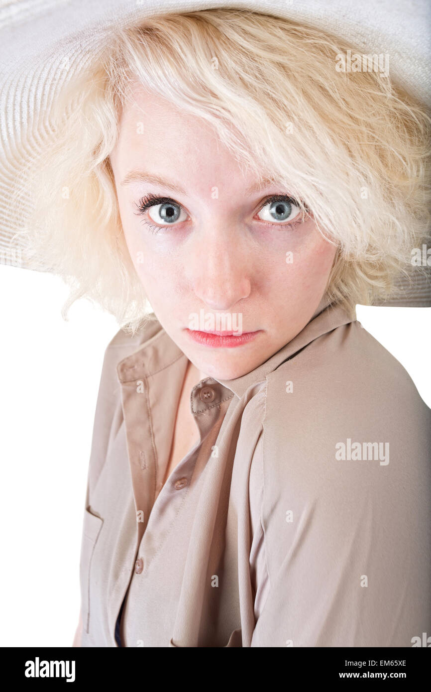 Coy Young Person Stock Photo - Alamy