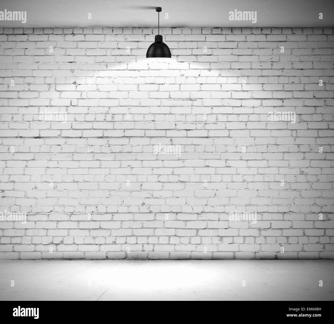Old brick wall illuminated Black and White Stock Photos & Images - Alamy