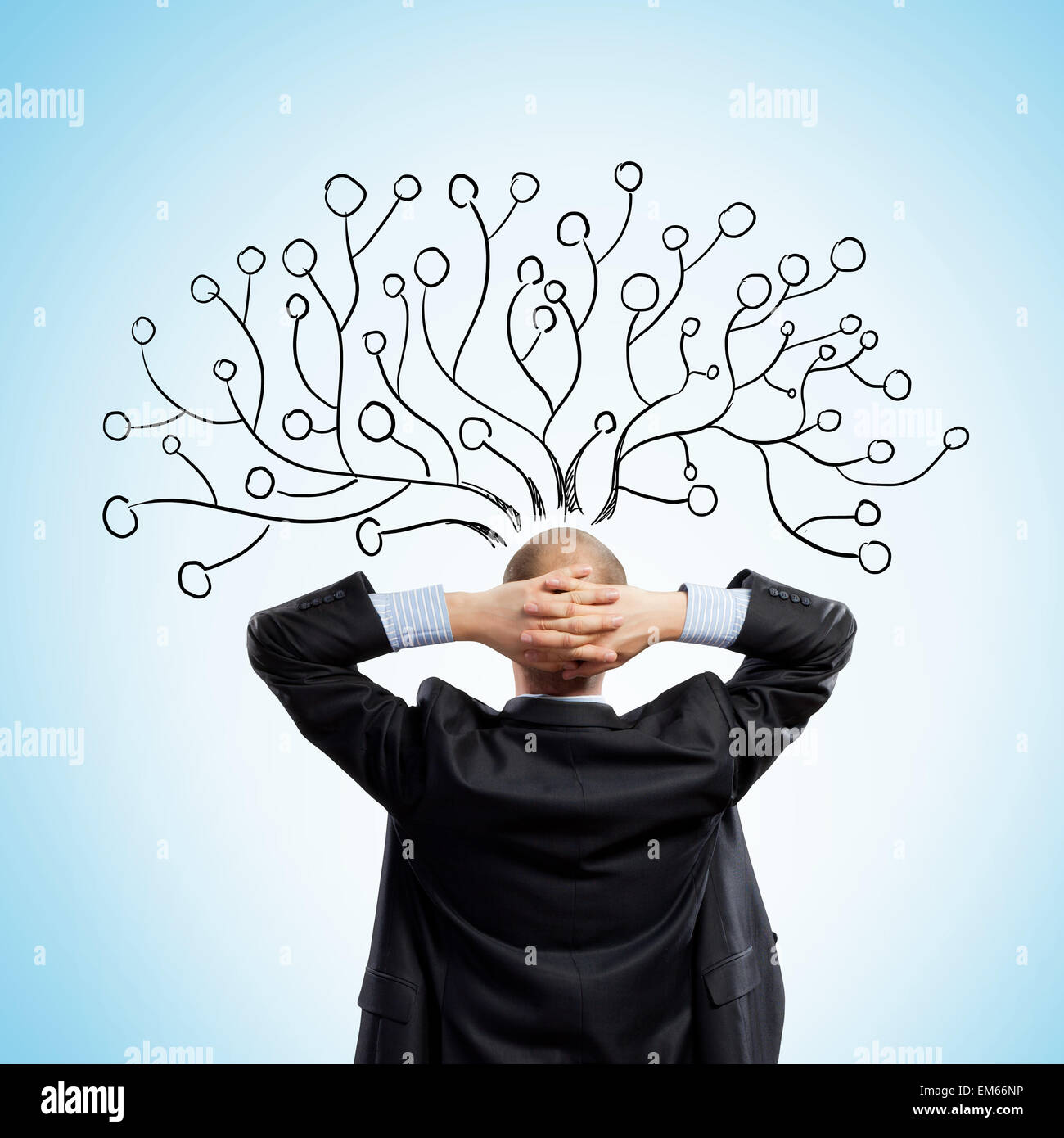 Back view of businessman Stock Photo - Alamy